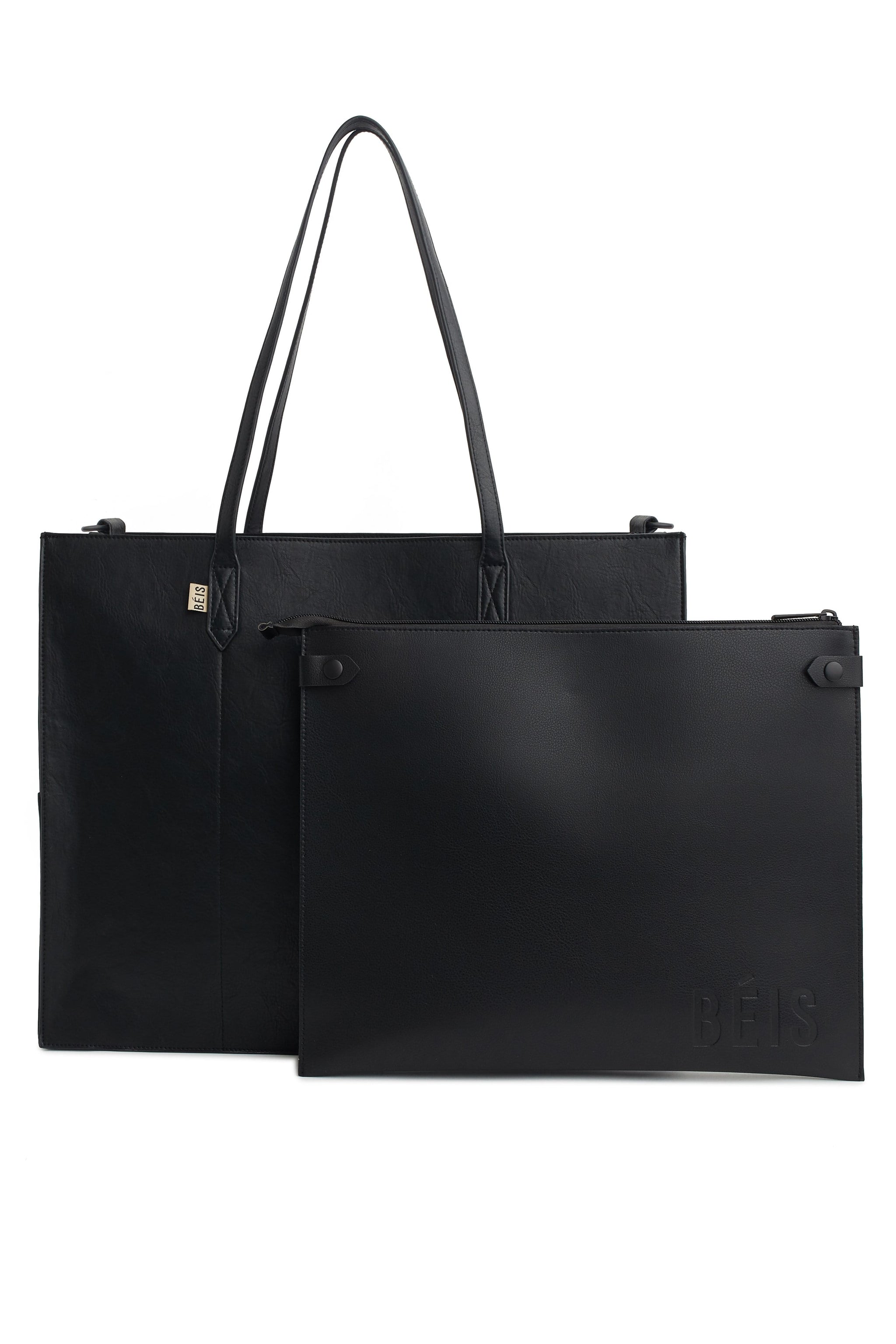 BÉIS 'The Large Work Tote' in Black - Womens Large Laptop Bag In Black