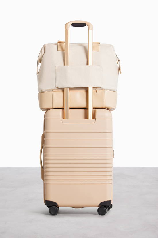 BÉIS 'The Mini Weekender' In Beige - Small Beige Weekender Bag & Travel ...